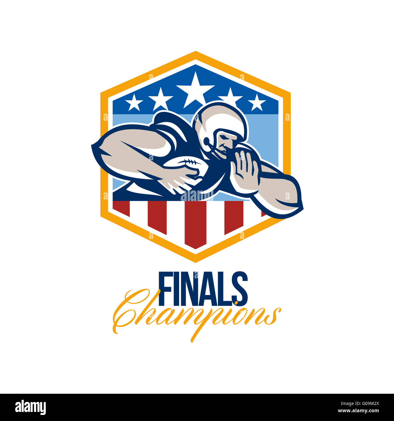 American Football Running Back Finals Champions Stock Photo - Alamy
