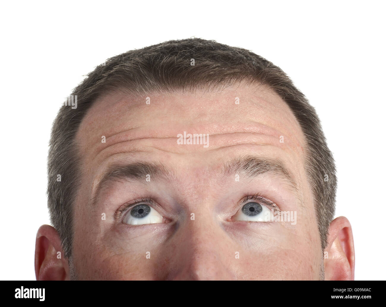 man looking up Stock Photo - Alamy