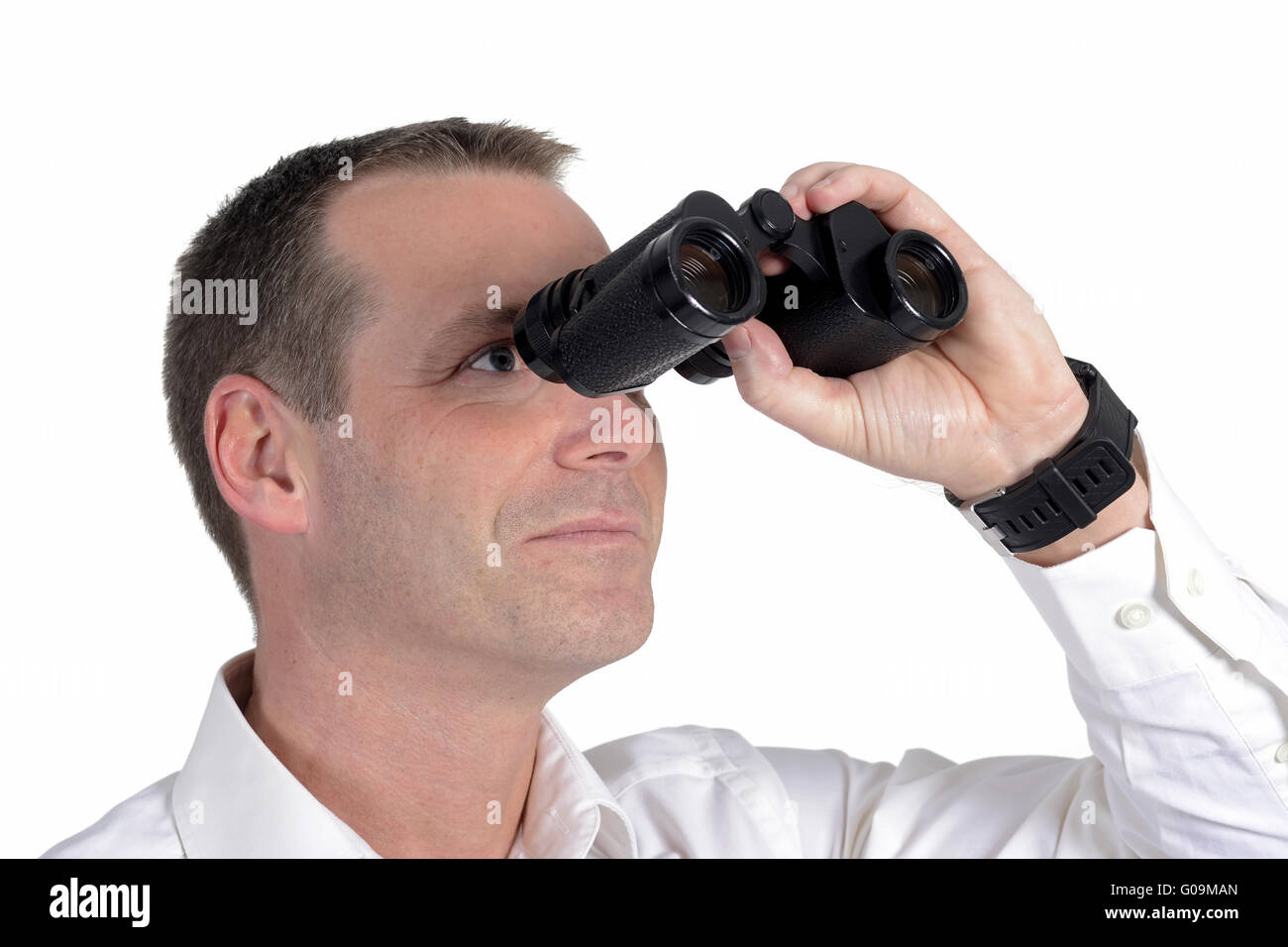 Man binoculars spying hi-res stock photography and images - Alamy