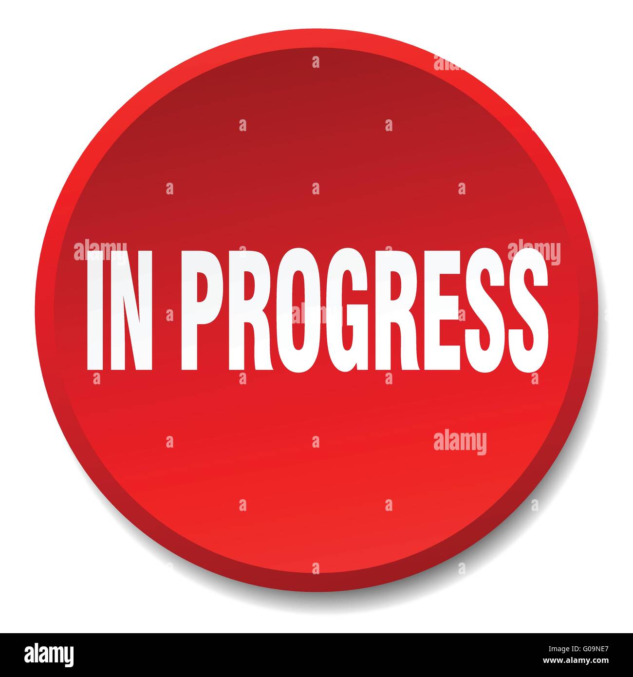in progress red round flat isolated push button Stock Vector Image & Art - Alamy