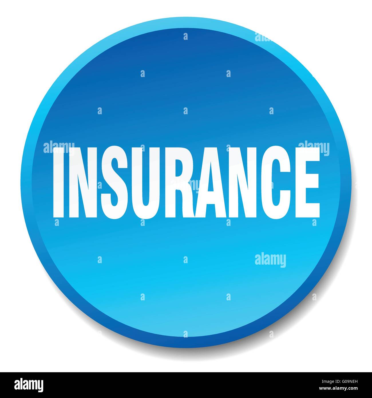 insurance blue round flat isolated push button Stock Vector Image & Art - Alamy