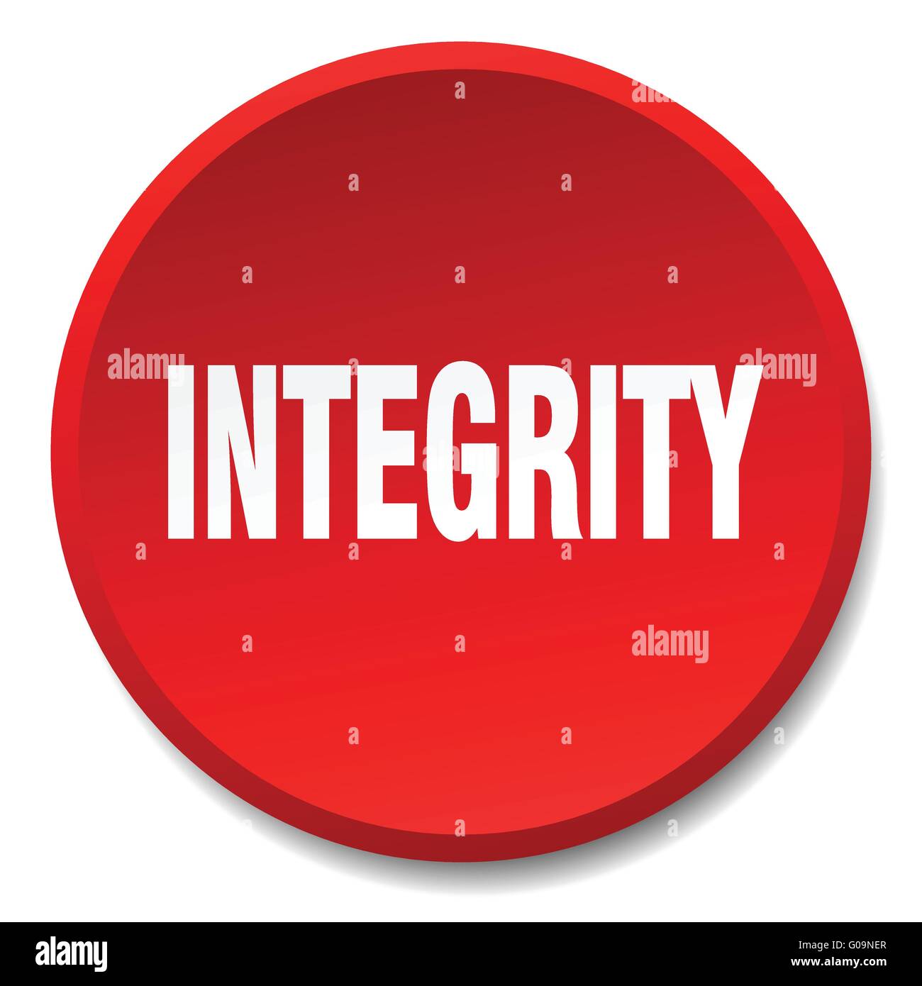 integrity red round flat isolated push button Stock Vector Image & Art ...