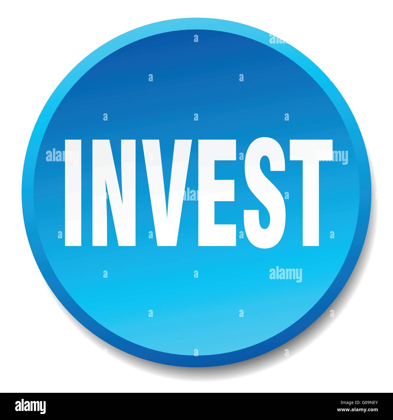 invest blue round flat isolated push button Stock Vector Image & Art ...