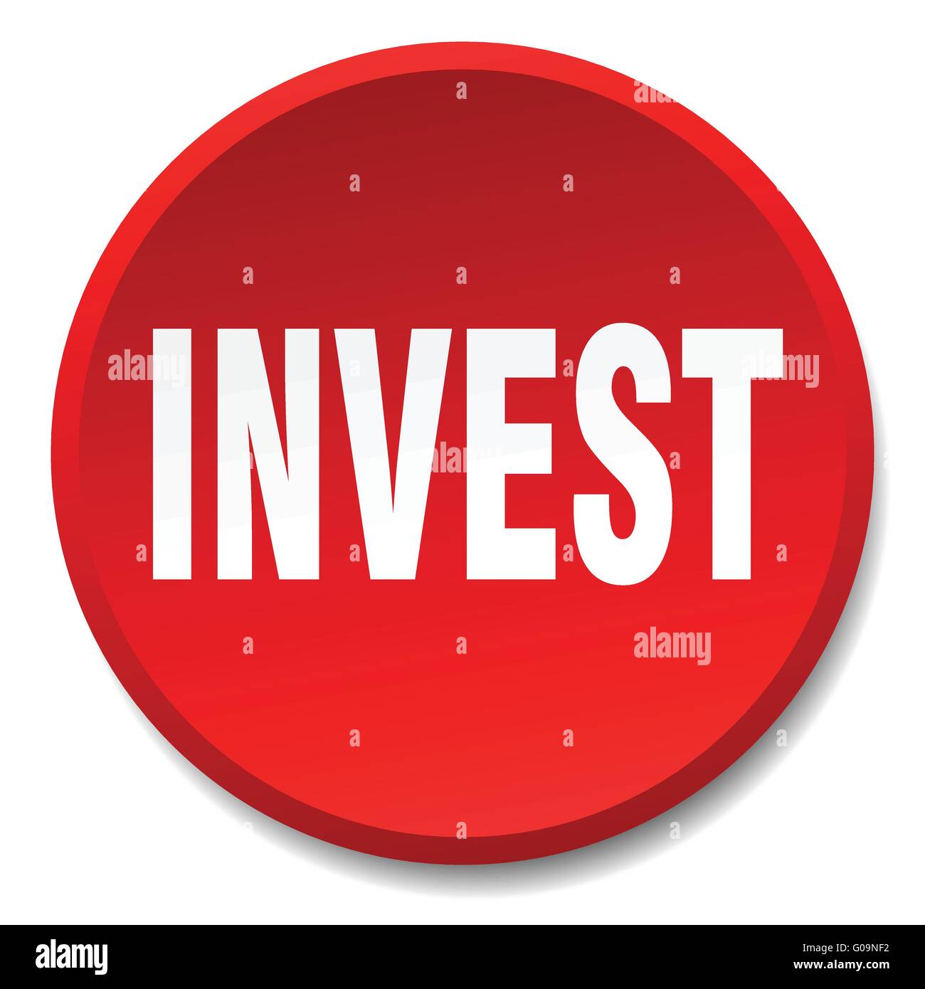 invest red round flat isolated push button Stock Vector Image & Art - Alamy