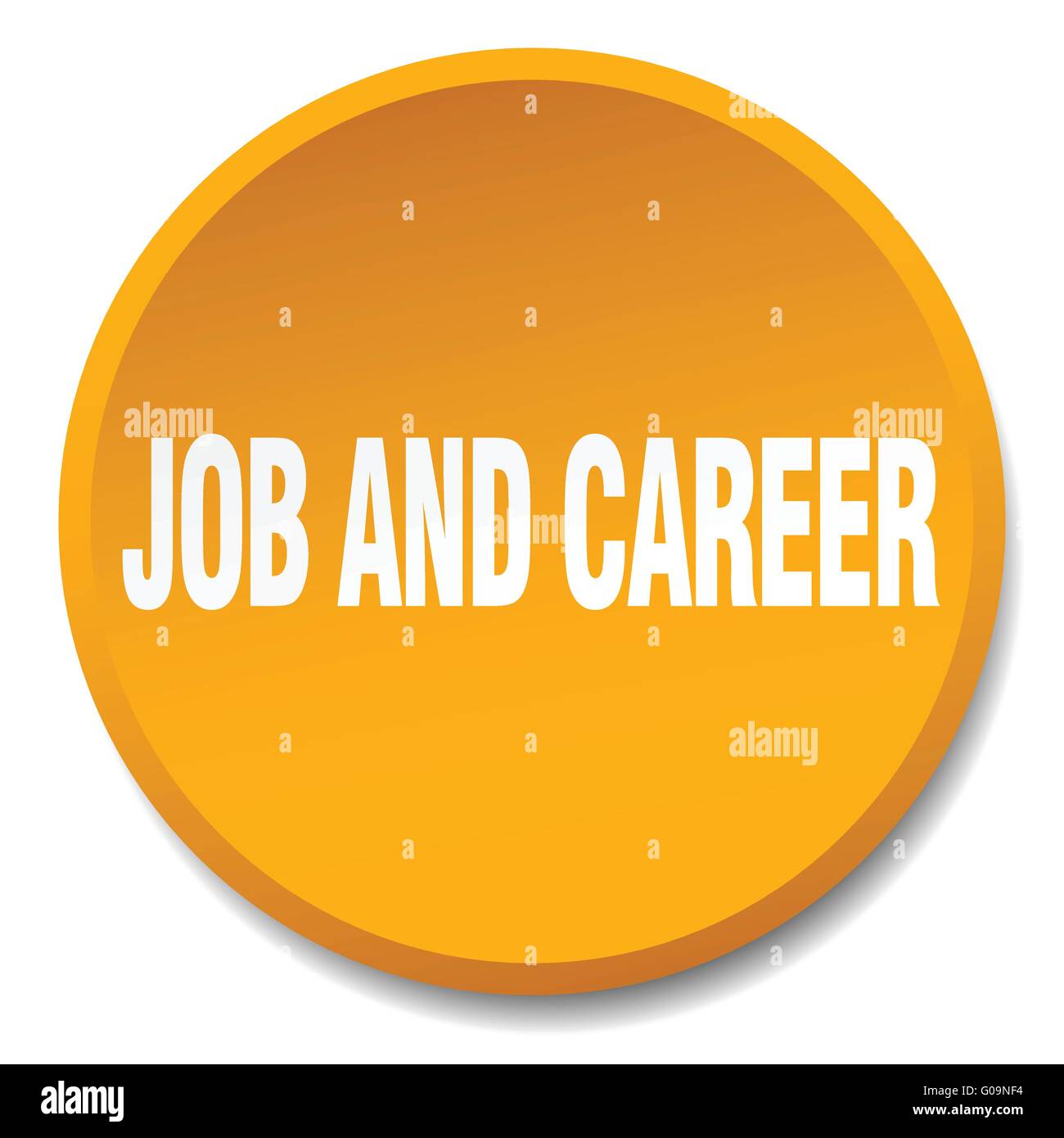 job and career orange round flat isolated push button Stock Vector ...