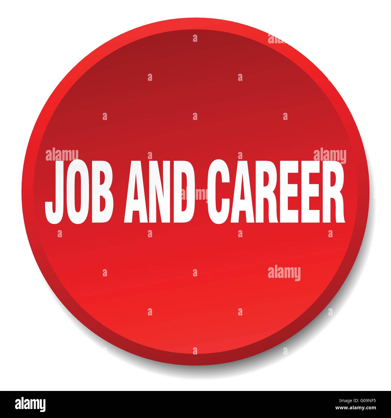 job and career red round flat isolated push button Stock Vector Image ...