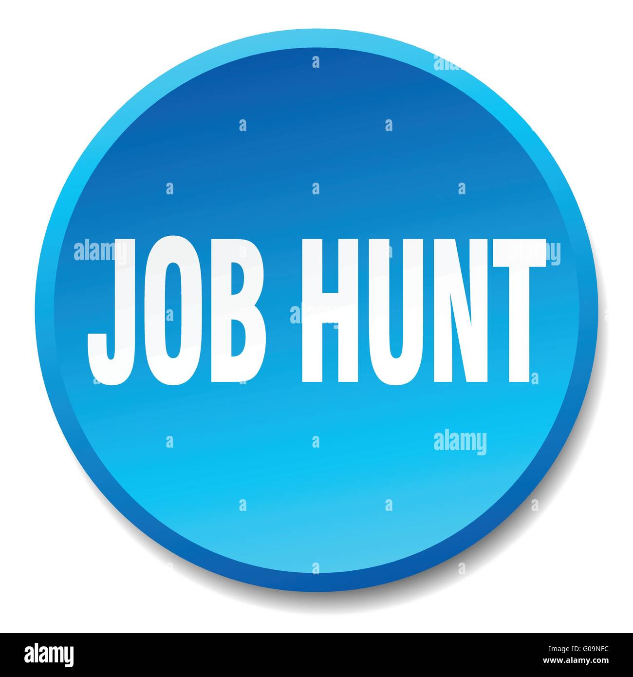 job hunt blue round flat isolated push button Stock Vector Image & Art ...