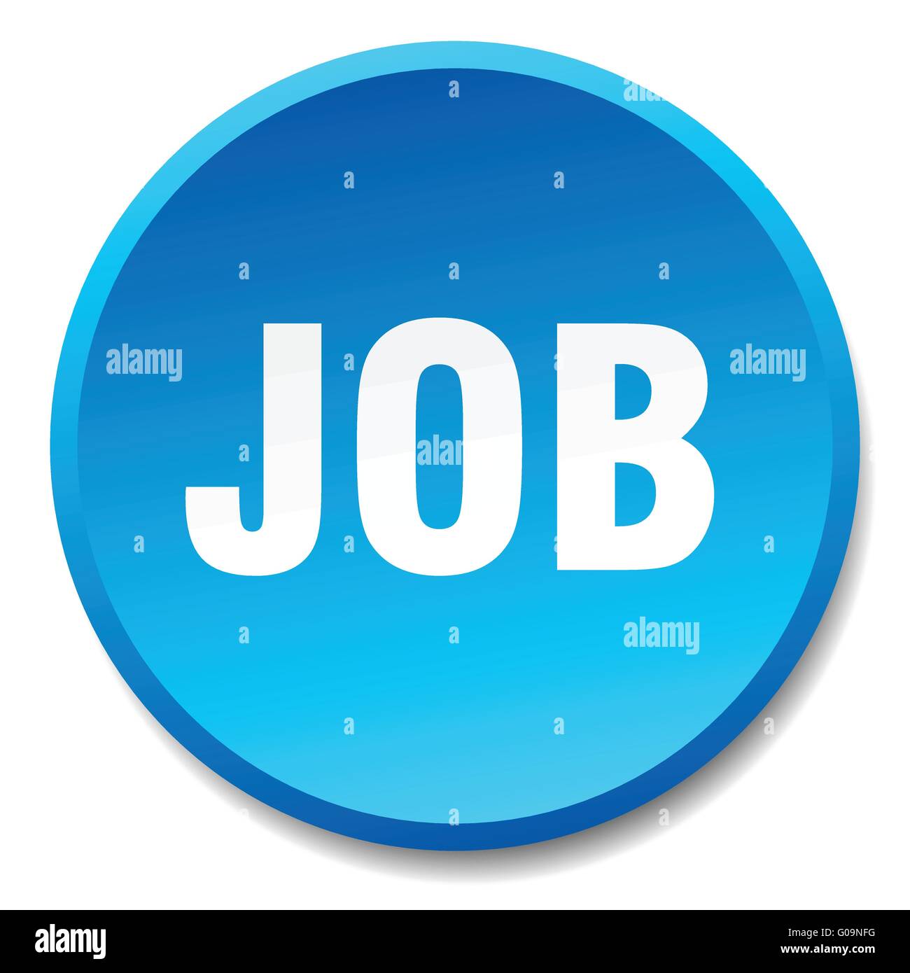 job blue round flat isolated push button Stock Vector Image & Art - Alamy