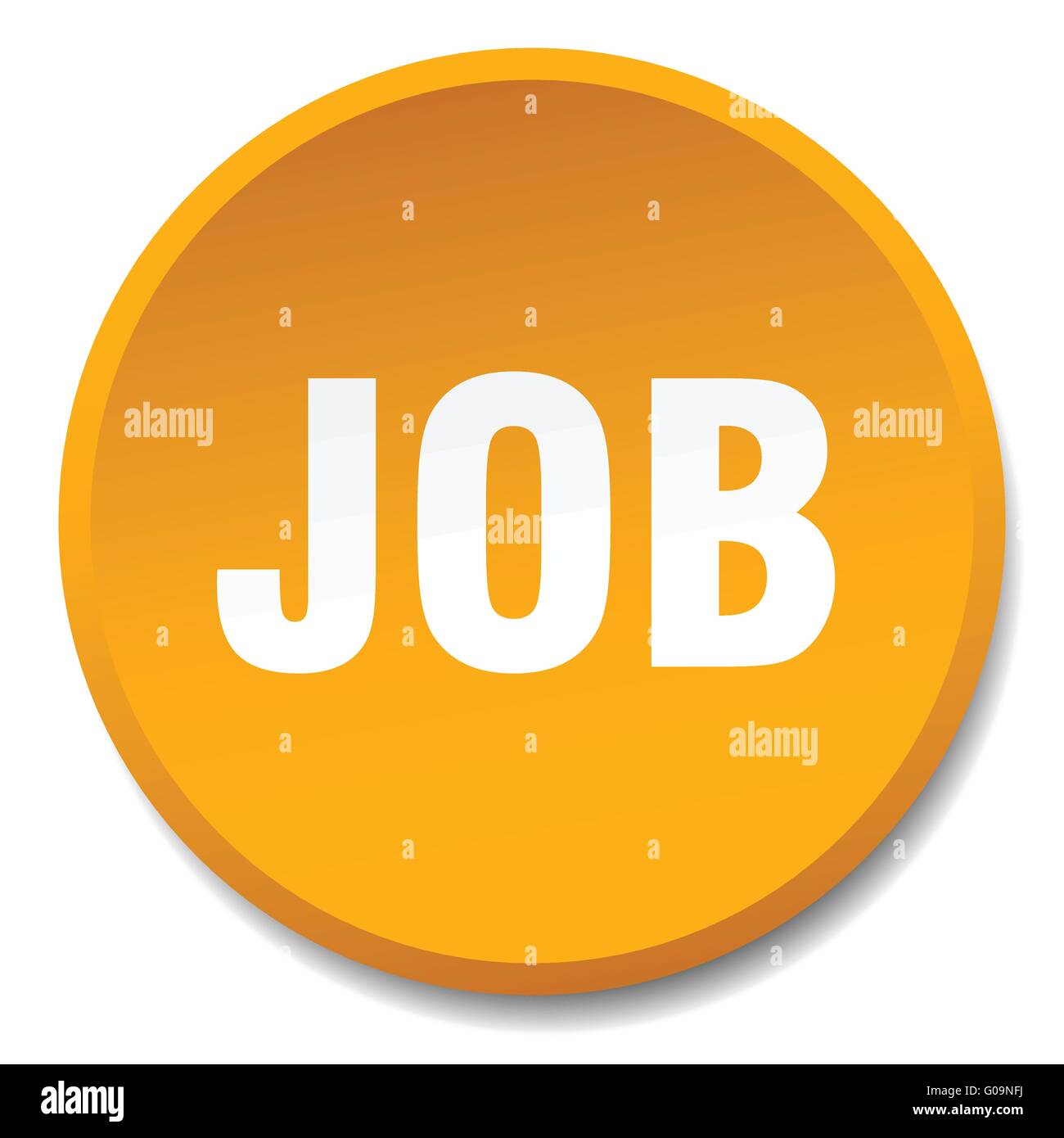 job orange round flat isolated push button Stock Vector Image & Art - Alamy