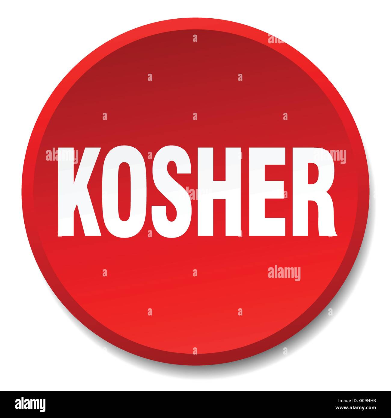 kosher red round flat isolated push button Stock Vector Image & Art - Alamy