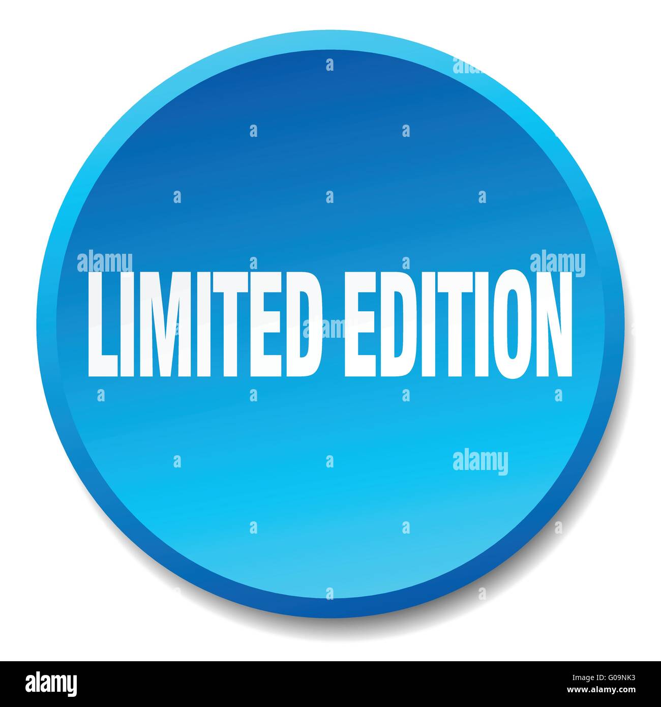 limited edition blue round flat isolated push button Stock Vector Image ...