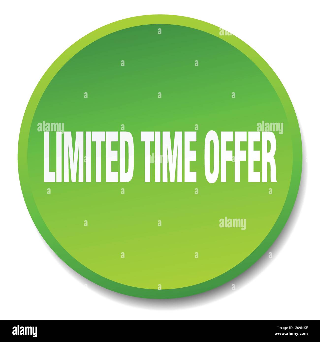 limited time offer green round flat isolated push button Stock Vector Image & Art - Alamy