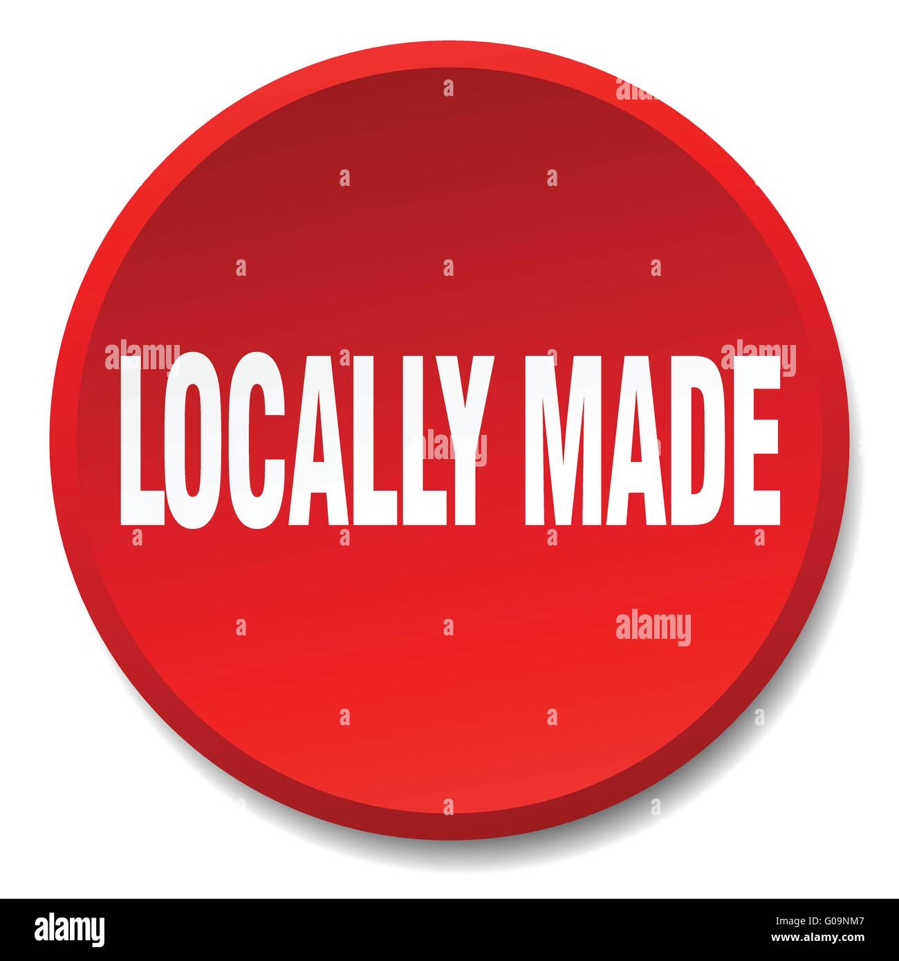 locally made red round flat isolated push button Stock Vector Image & Art - Alamy