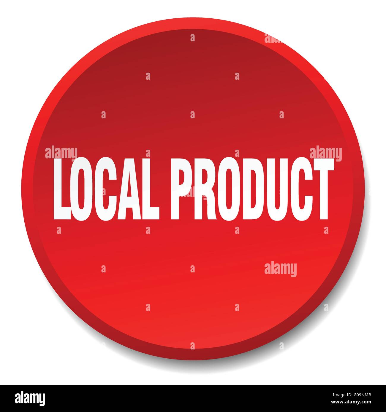 local product red round flat isolated push button Stock Vector Image ...
