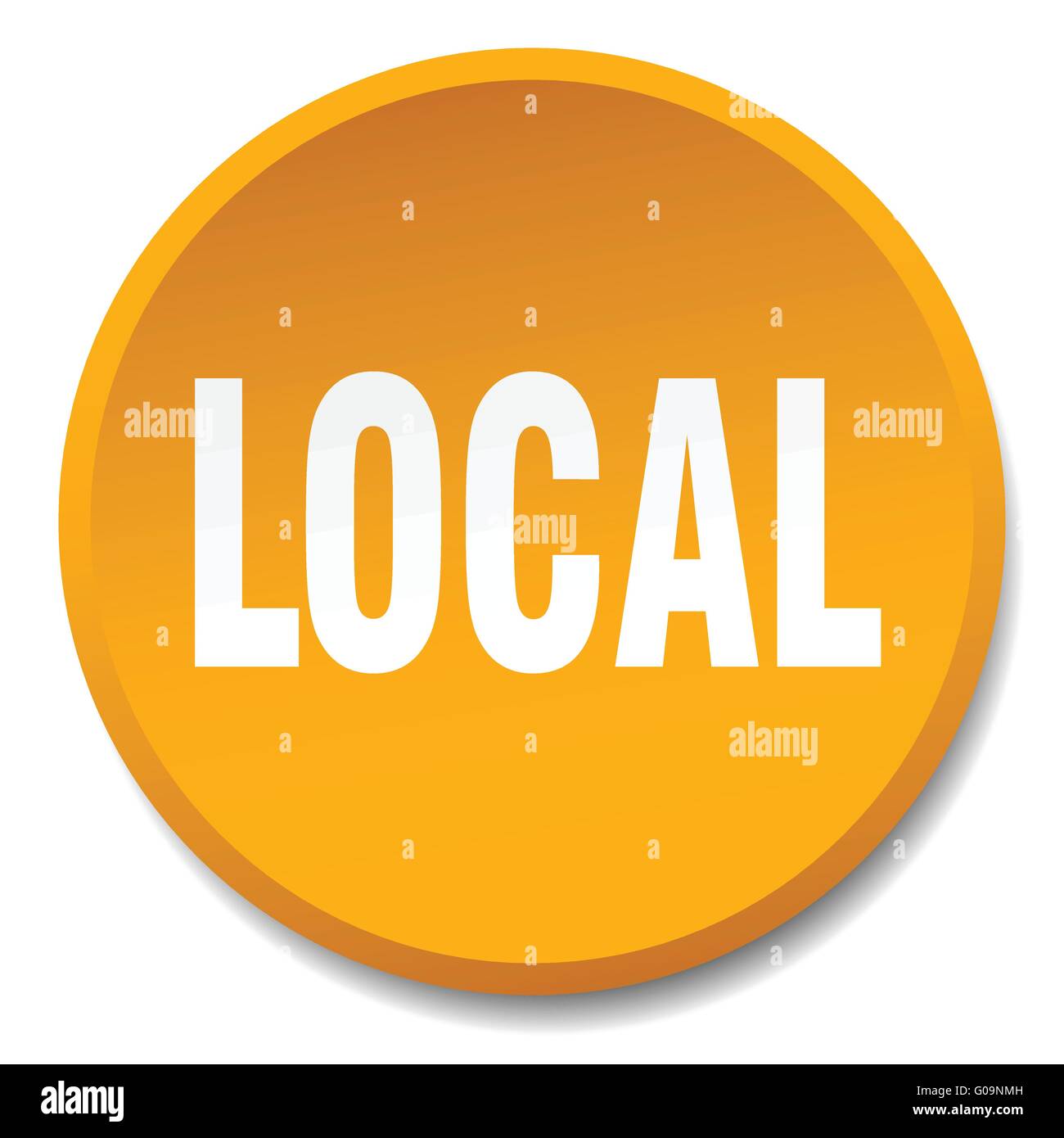 local orange round flat isolated push button Stock Vector Image & Art ...