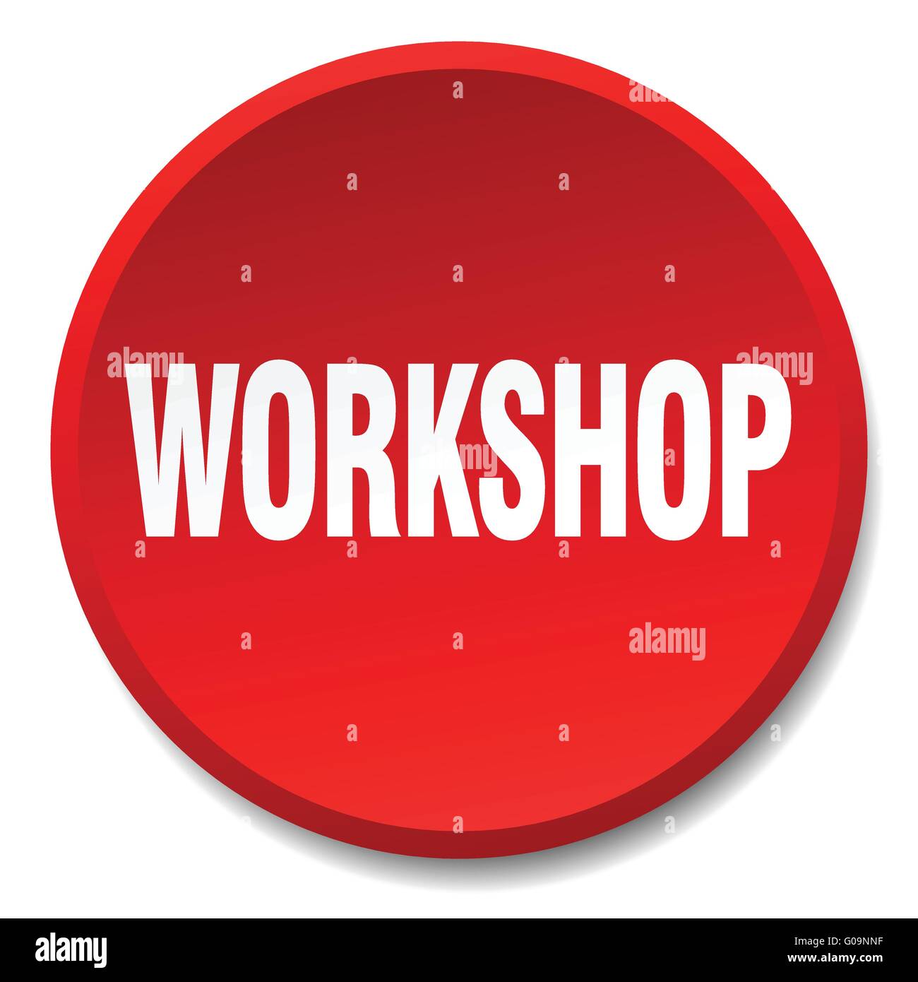 workshop red round flat isolated push button Stock Vector Image & Art - Alamy