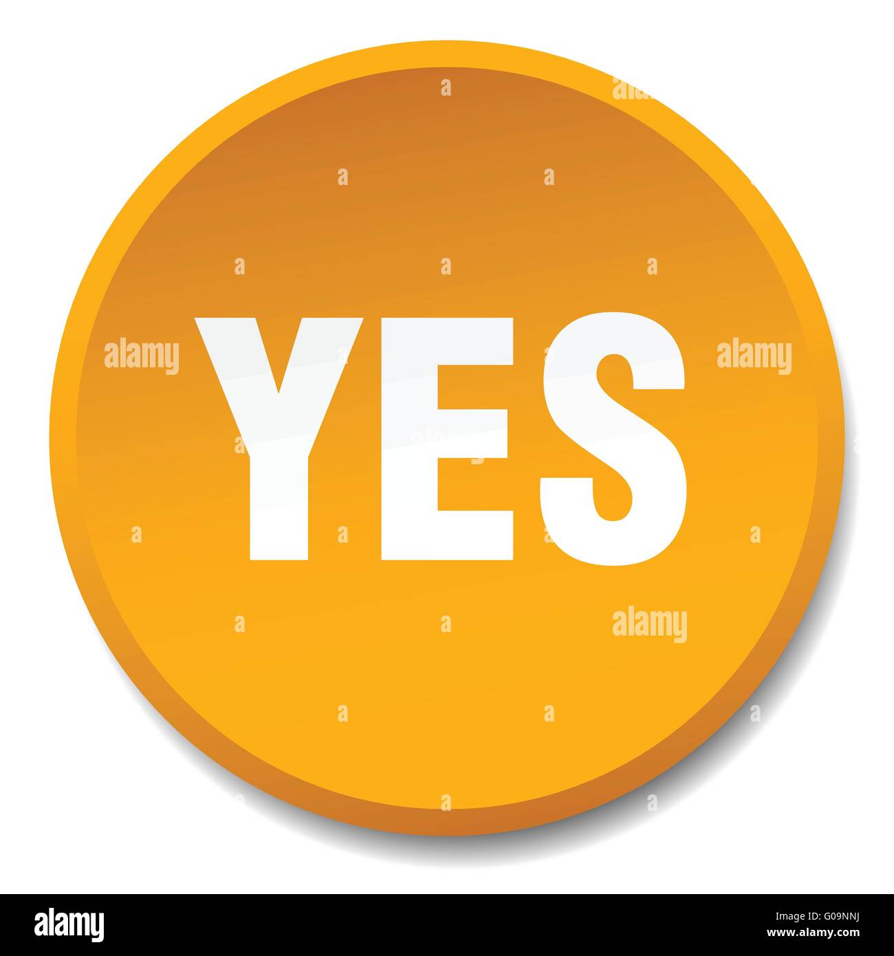 yes orange round flat isolated push button Stock Vector Image & Art - Alamy
