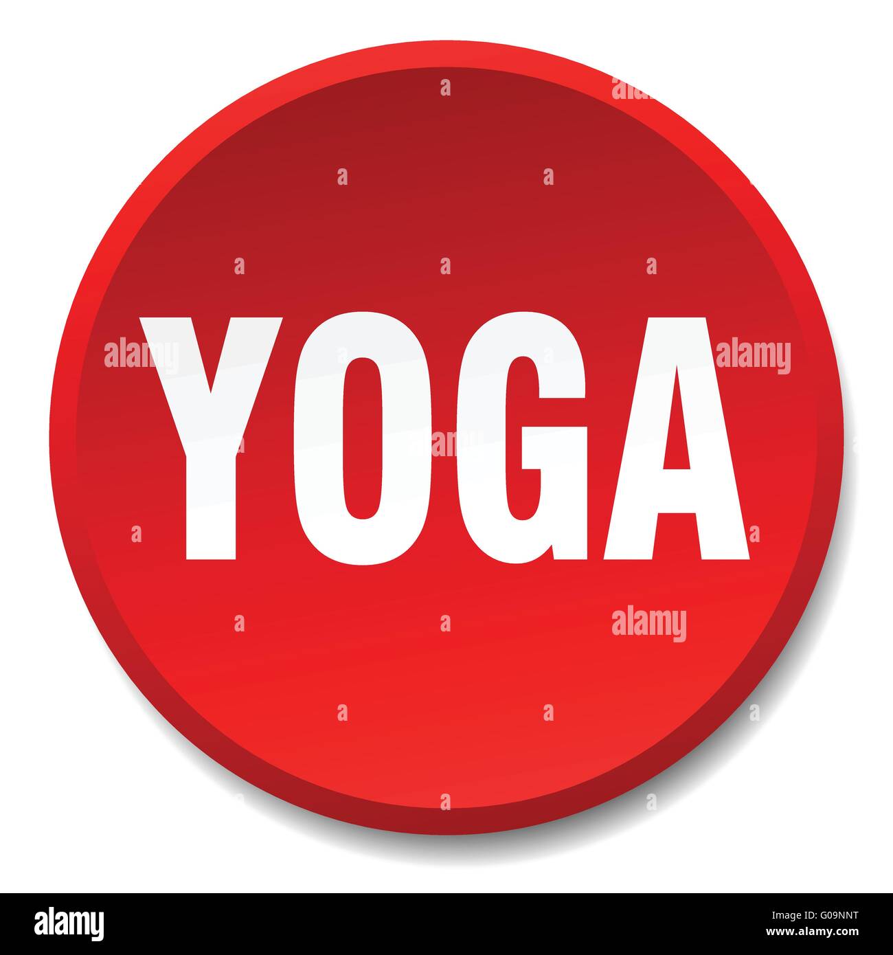 yoga red round flat isolated push button Stock Vector Image & Art - Alamy