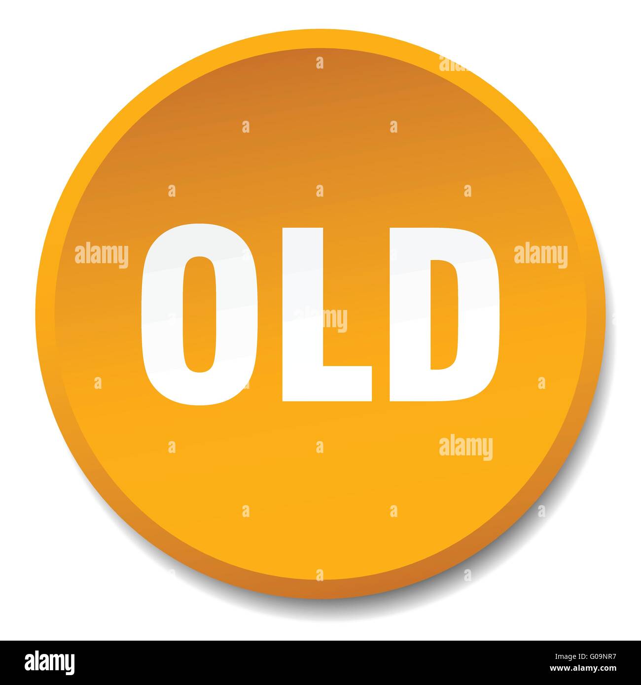 old orange round flat isolated push button Stock Vector Image & Art - Alamy