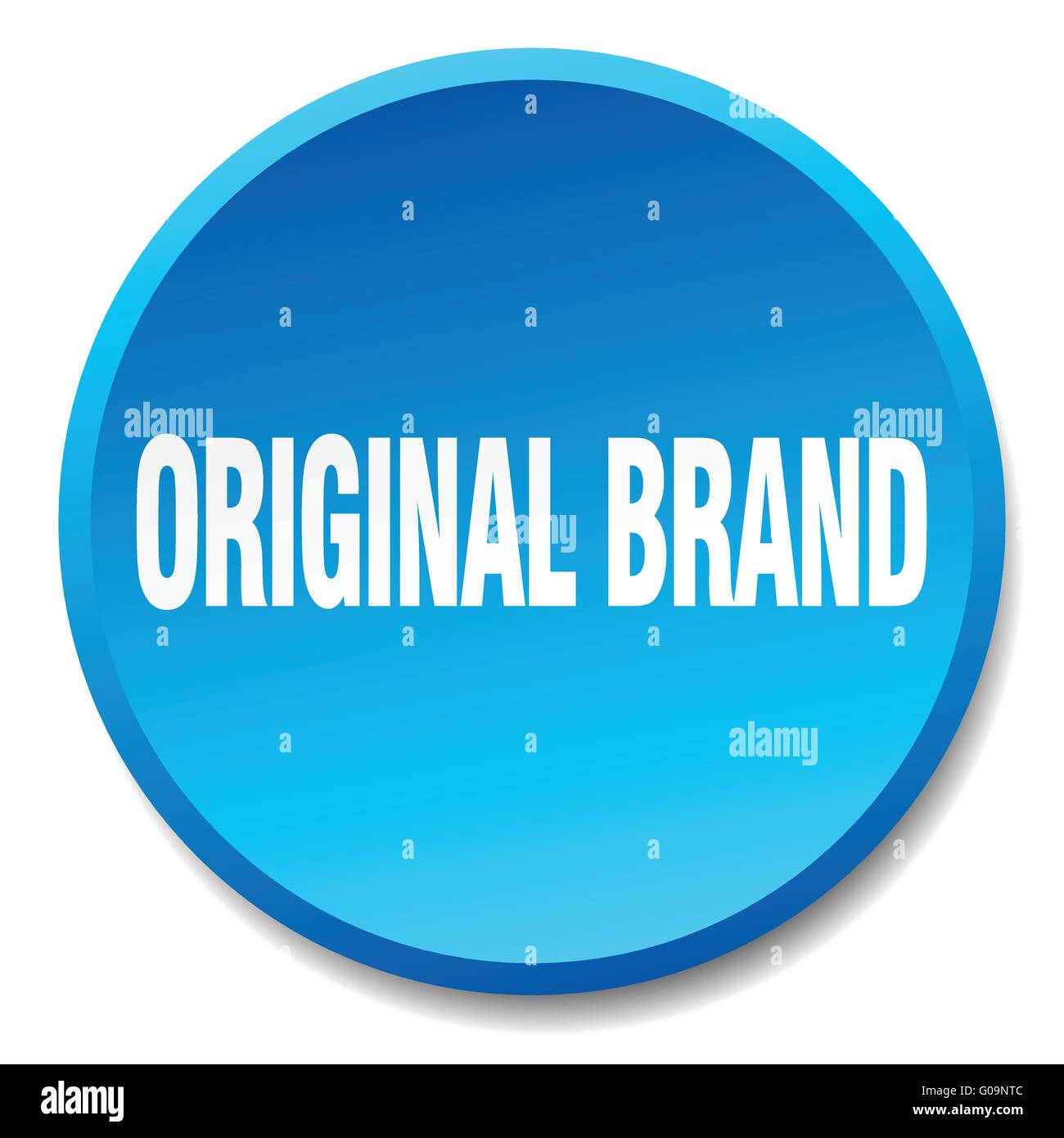 original brand blue round flat isolated push button Stock Vector Image ...