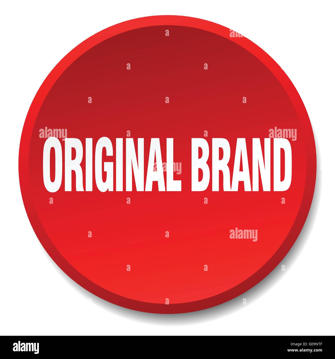 original brand red round flat isolated push button Stock Vector Image & Art - Alamy
