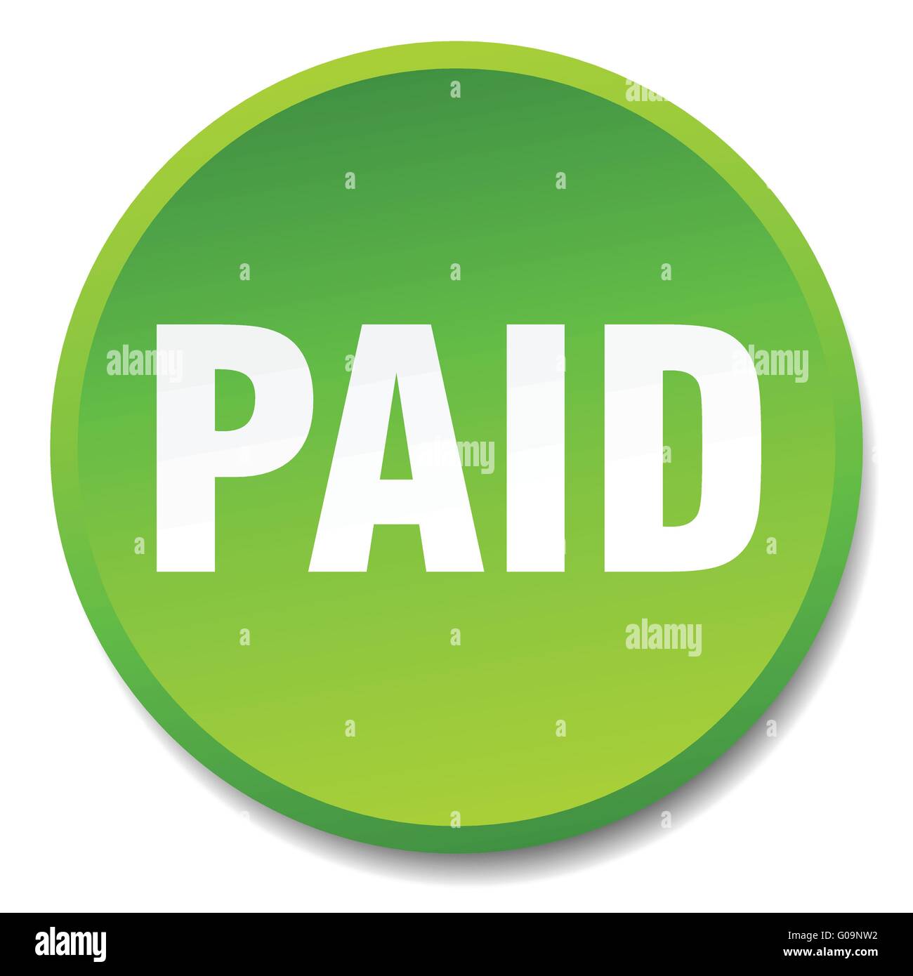 paid green round flat isolated push button Stock Vector Image & Art - Alamy