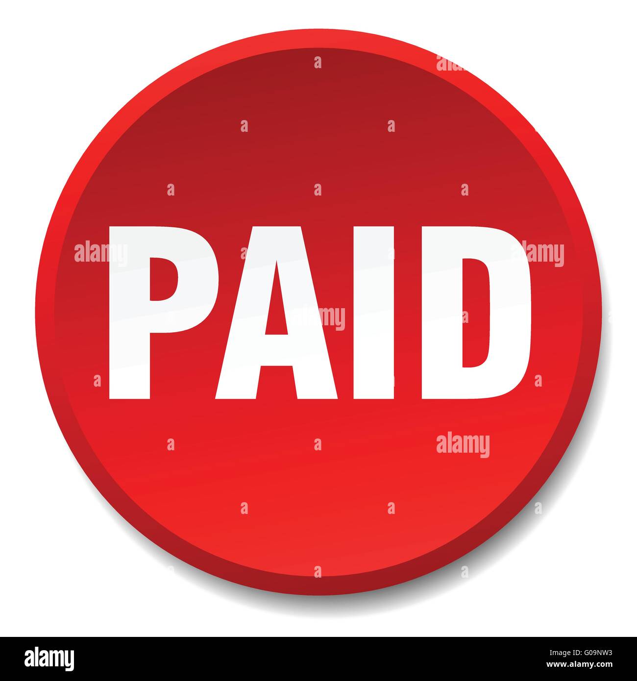 paid red round flat isolated push button Stock Vector Image & Art - Alamy