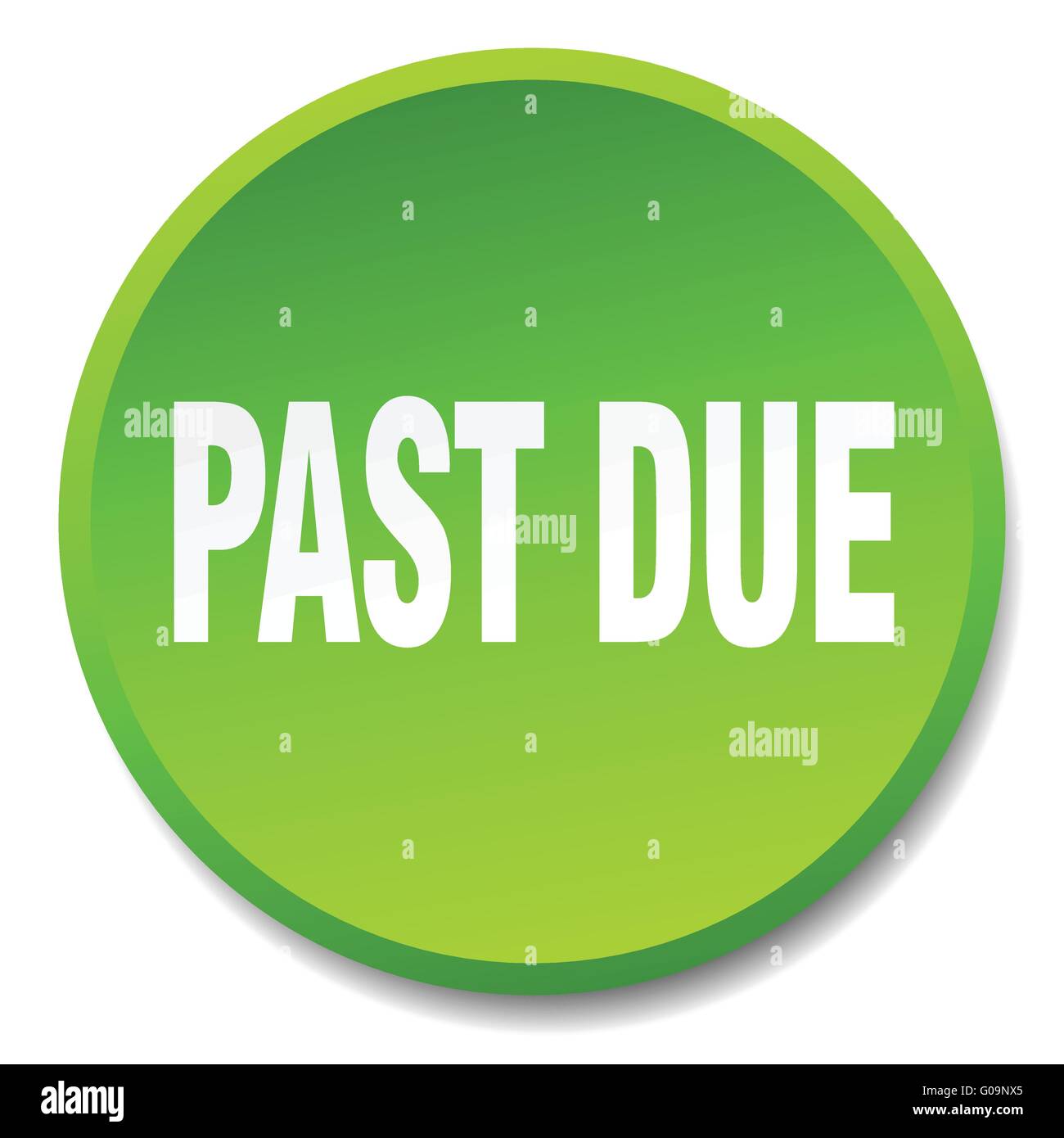 past due green round flat isolated push button Stock Vector Image & Art ...