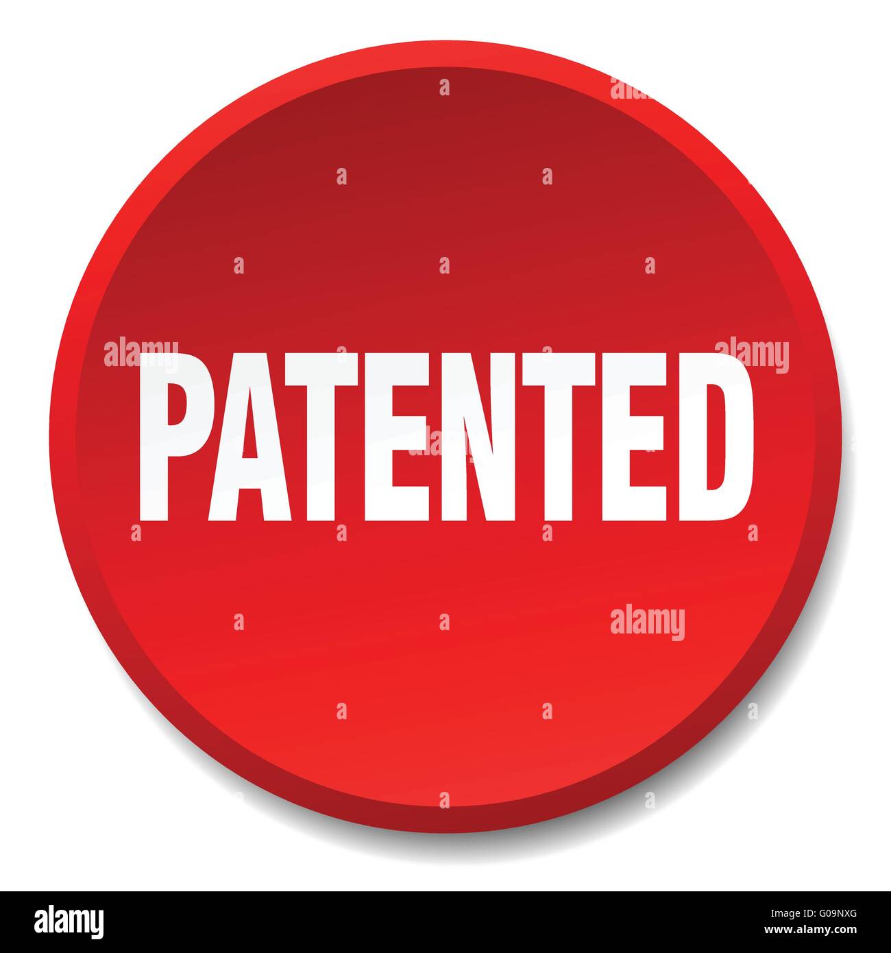 patented red round flat isolated push button Stock Vector Image & Art - Alamy