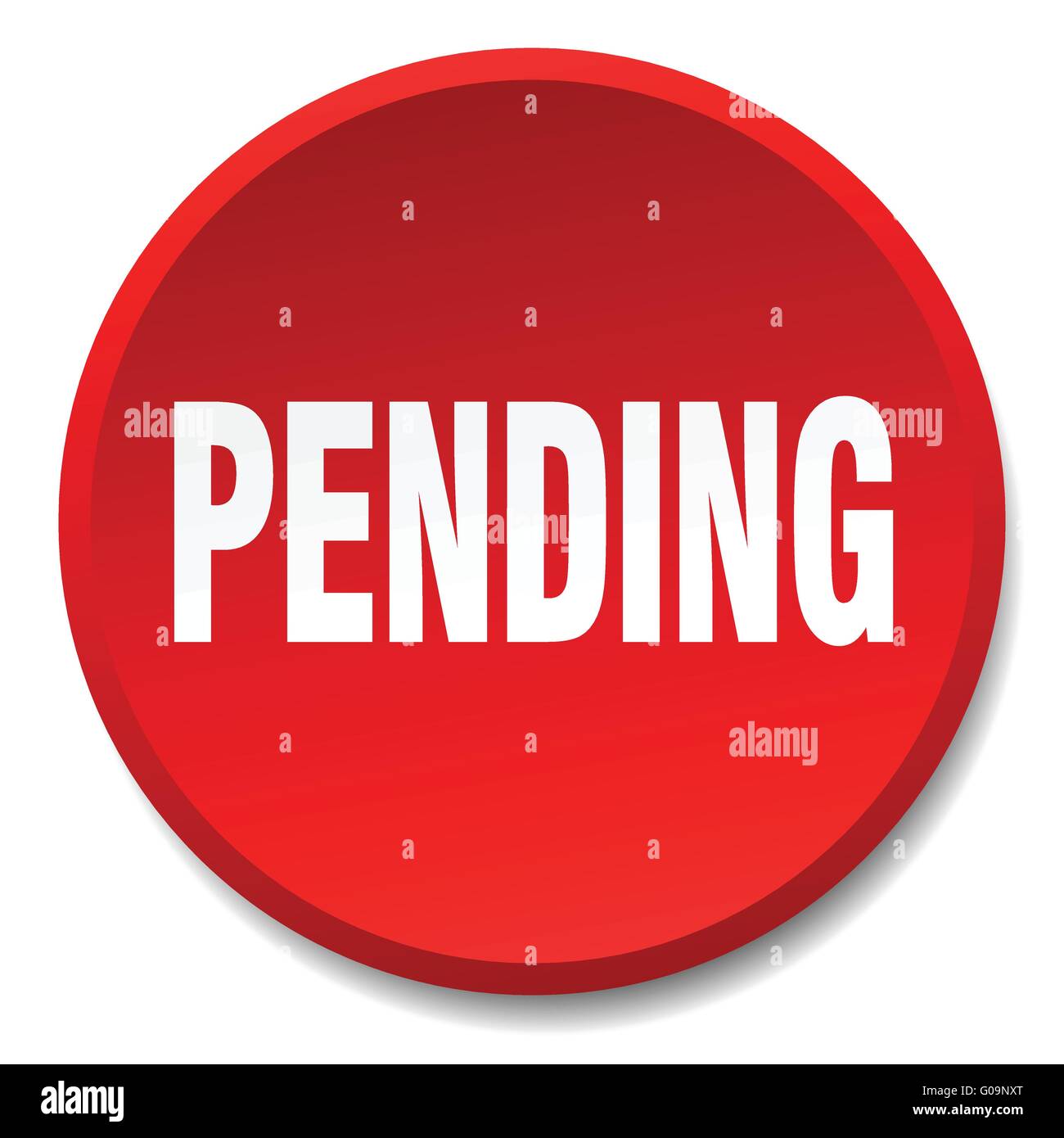 pending red round flat isolated push button Stock Vector Image & Art - Alamy
