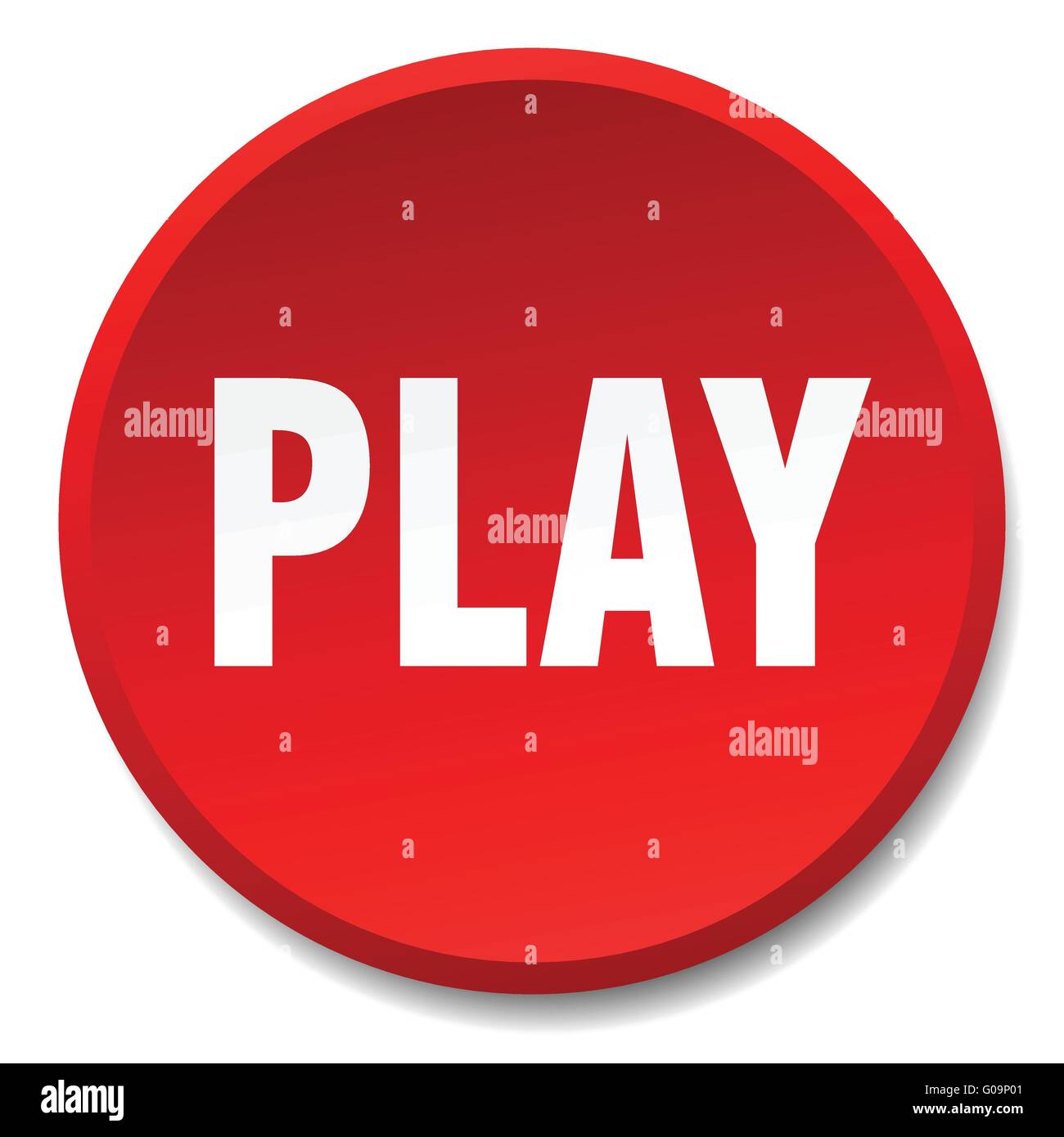 play red round flat isolated push button Stock Vector Image & Art - Alamy
