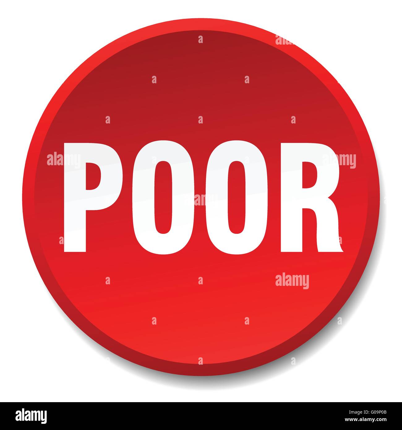 poor red round flat isolated push button Stock Vector Image & Art - Alamy