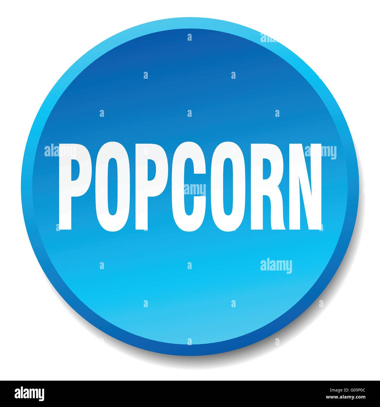 popcorn blue round flat isolated push button Stock Vector Image & Art ...