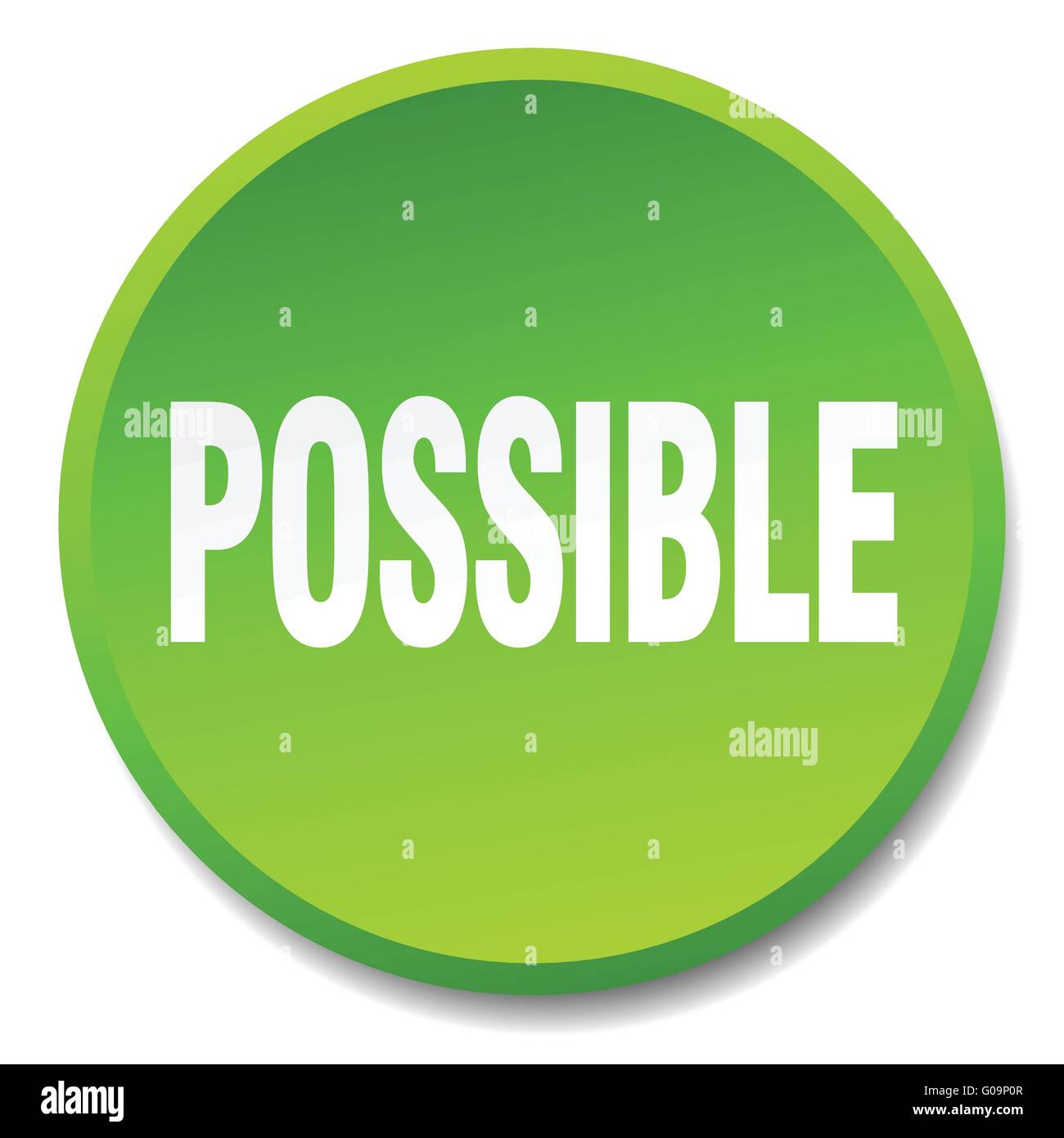 possible green round flat isolated push button Stock Vector Image & Art ...