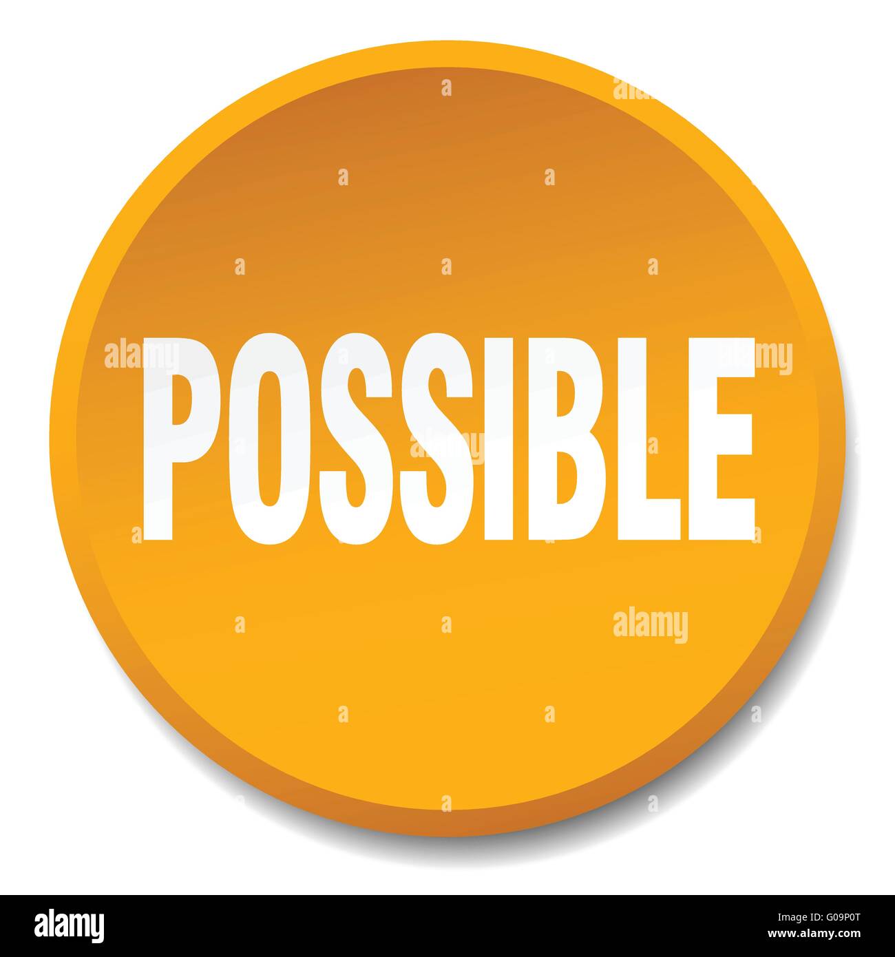 possible orange round flat isolated push button Stock Vector Image ...