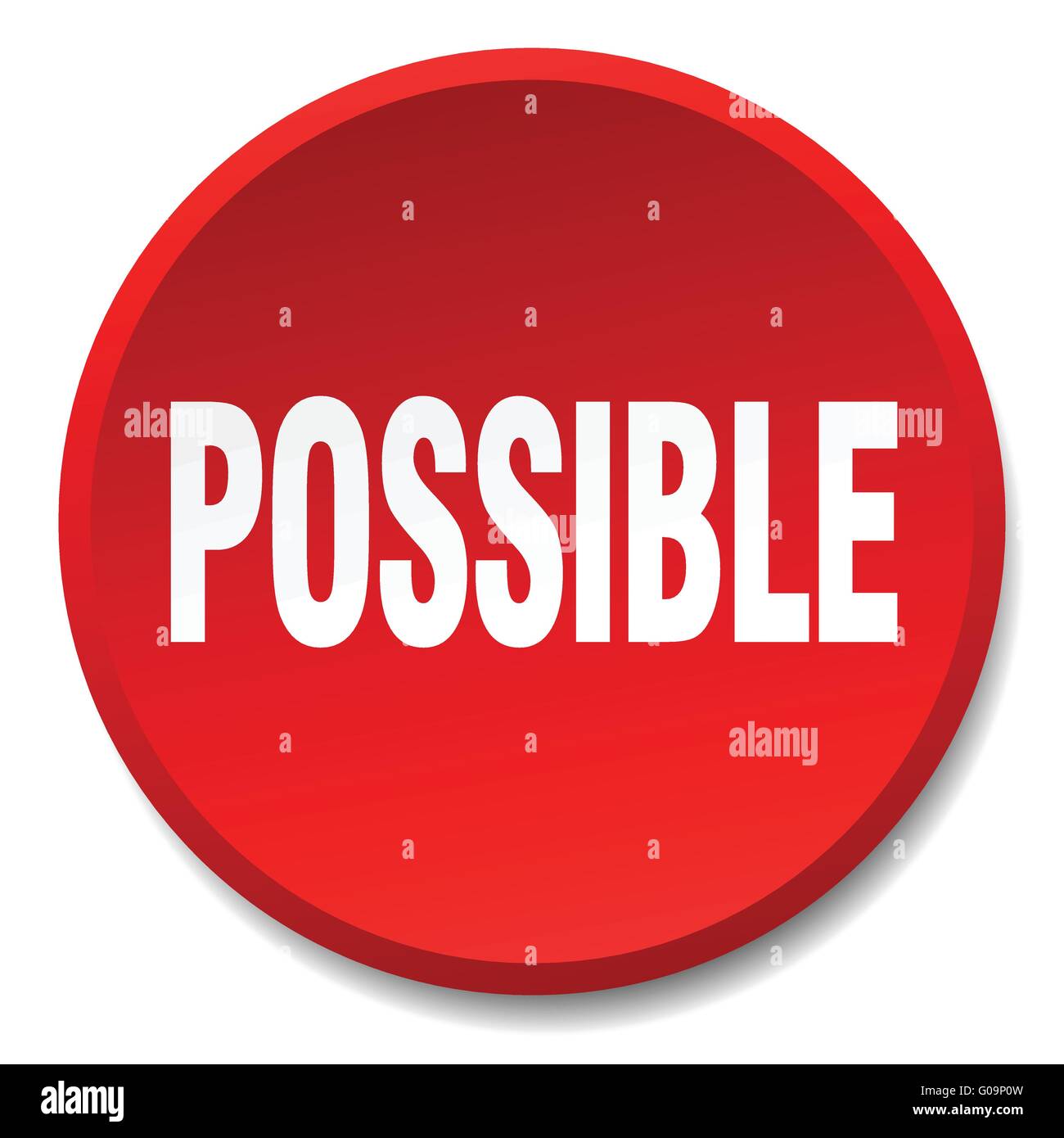 possible red round flat isolated push button Stock Vector Image & Art ...