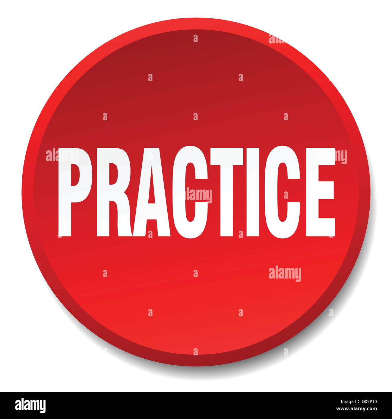 practice red round flat isolated push button Stock Vector Image & Art ...