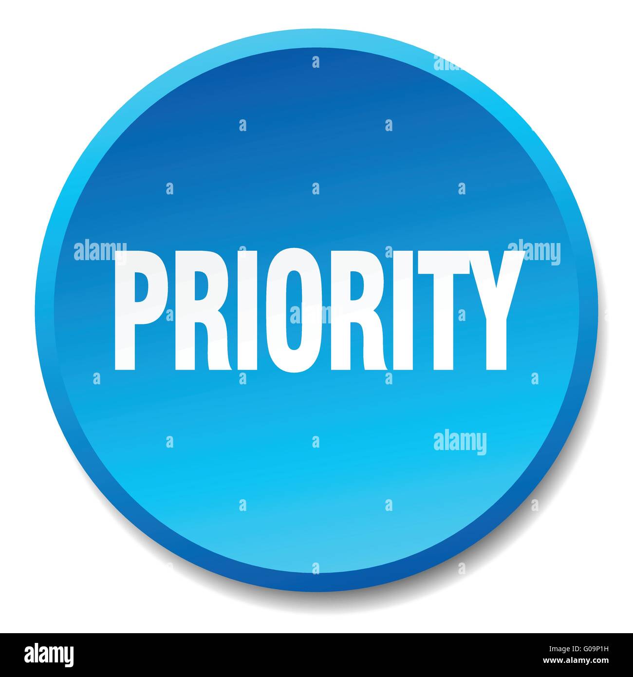 priority blue round flat isolated push button Stock Vector Image & Art ...