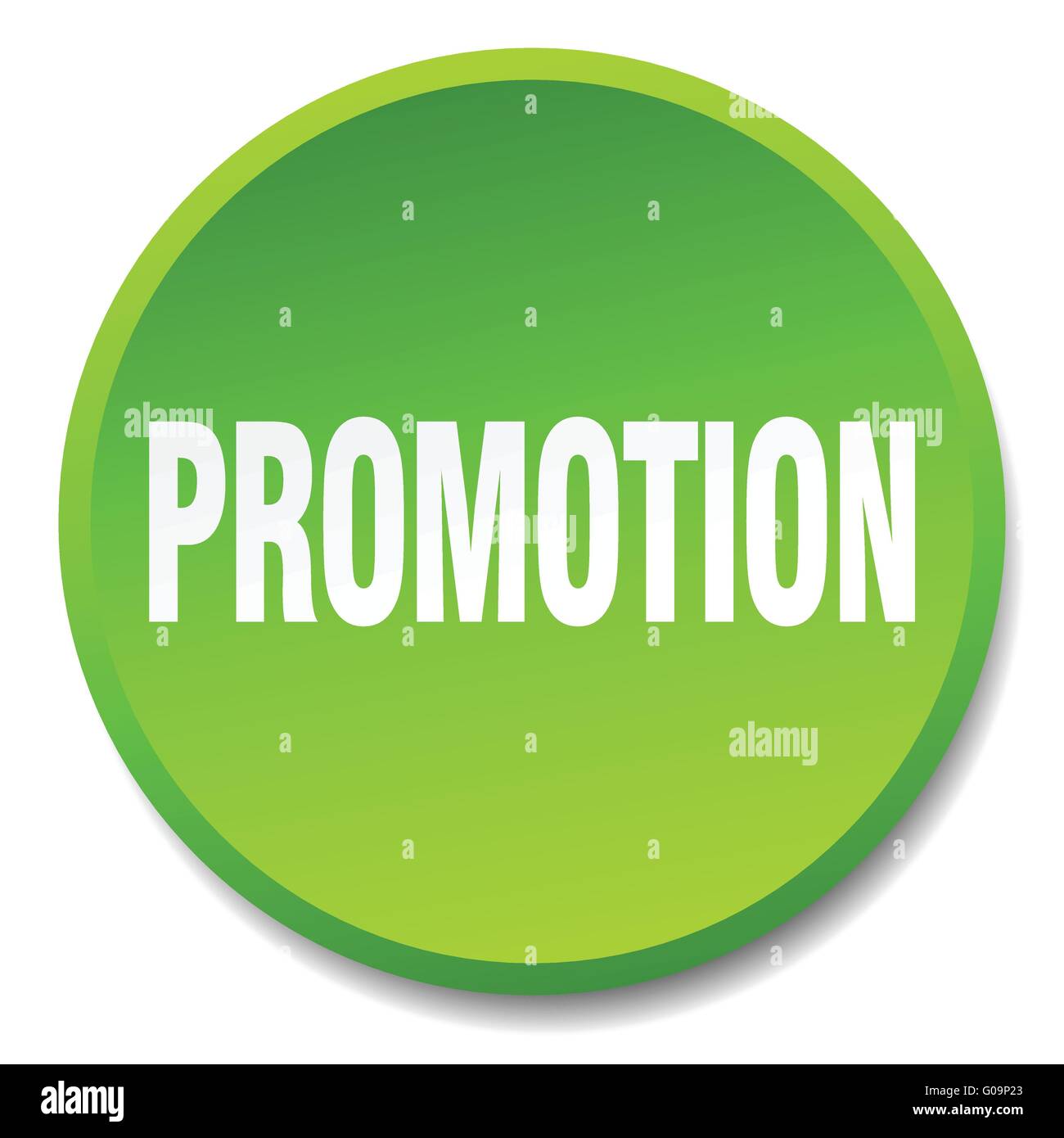 promotion green round flat isolated push button Stock Vector Image ...