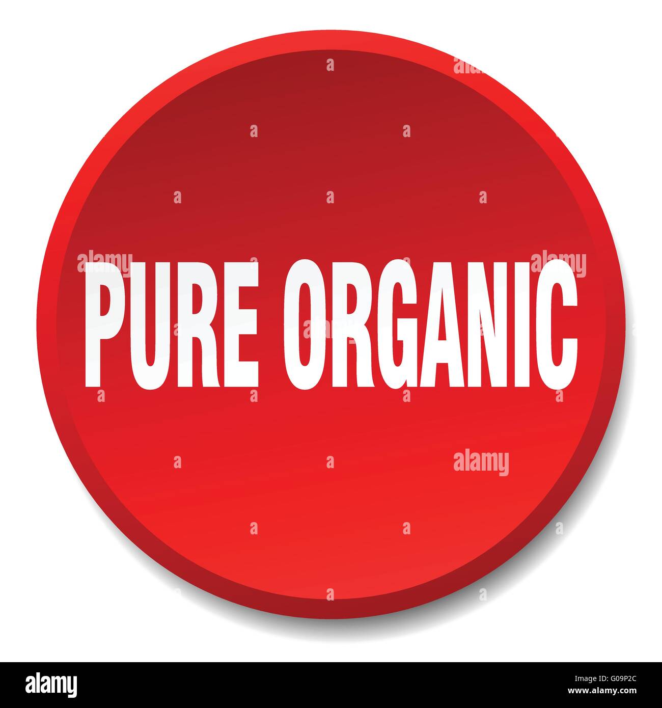 pure organic red round flat isolated push button Stock Vector Image & Art - Alamy