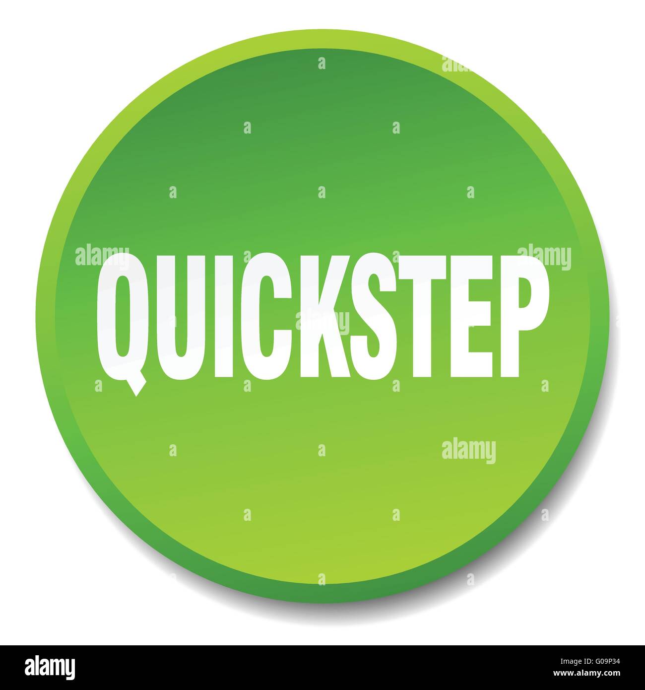 quickstep green round flat isolated push button Stock Vector Image & Art - Alamy