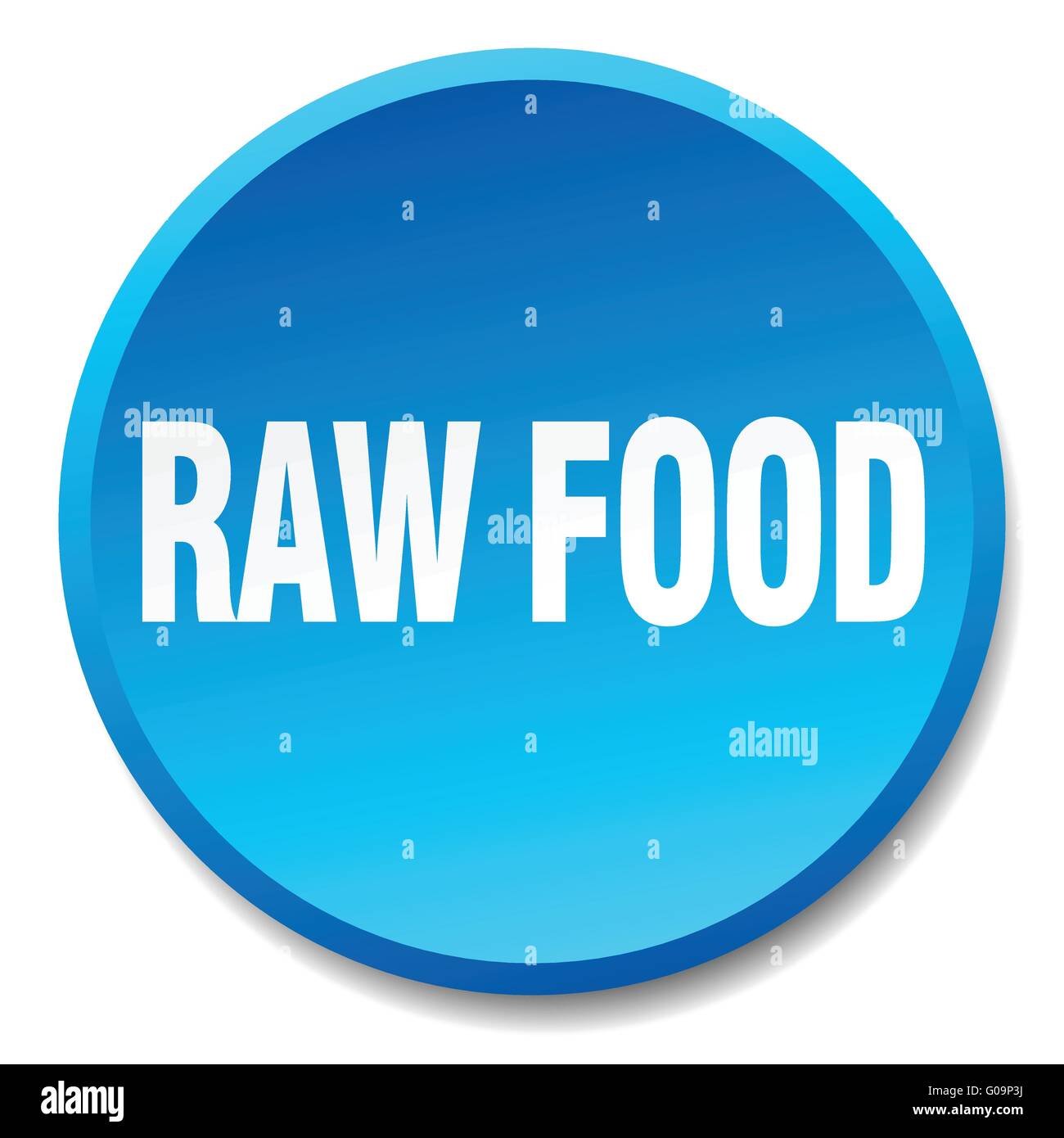 raw food blue round flat isolated push button Stock Vector Image & Art ...