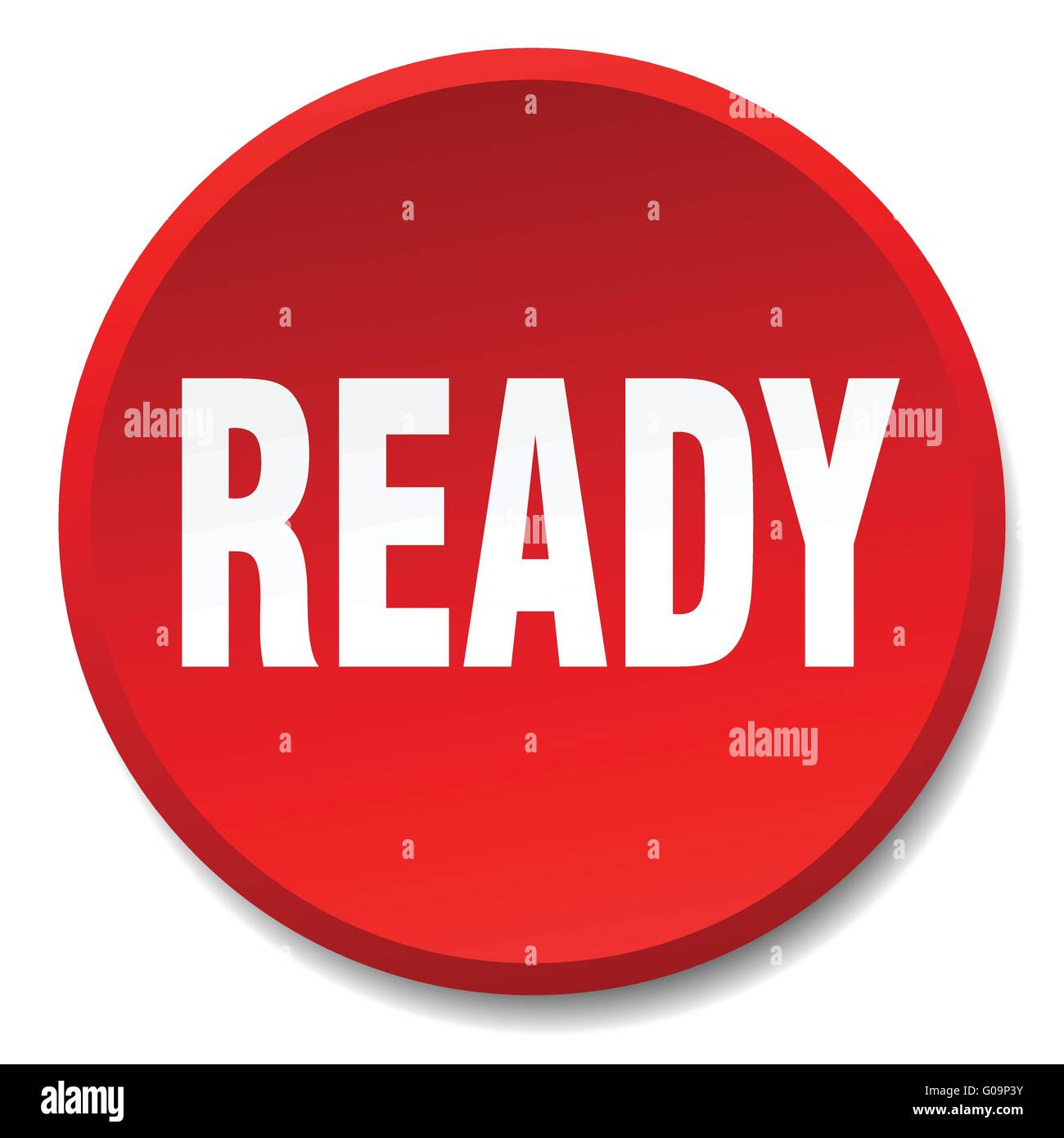 ready red round flat isolated push button Stock Vector Image & Art - Alamy