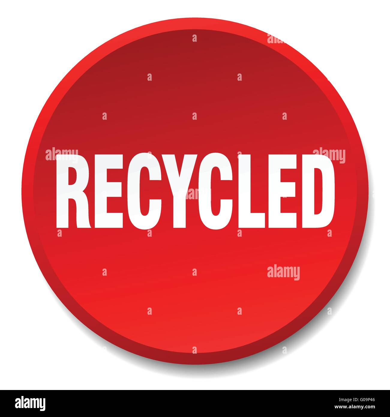 recycled red round flat isolated push button Stock Vector Image & Art - Alamy