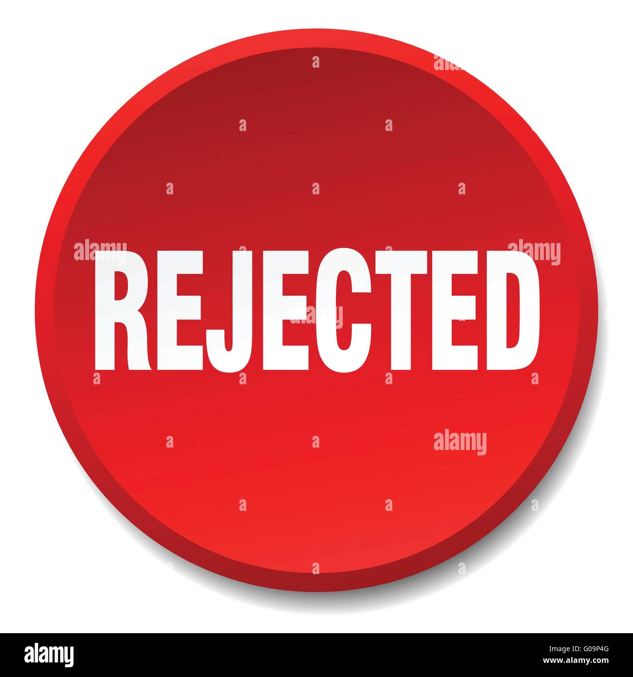 rejected red round flat isolated push button Stock Vector Image & Art ...