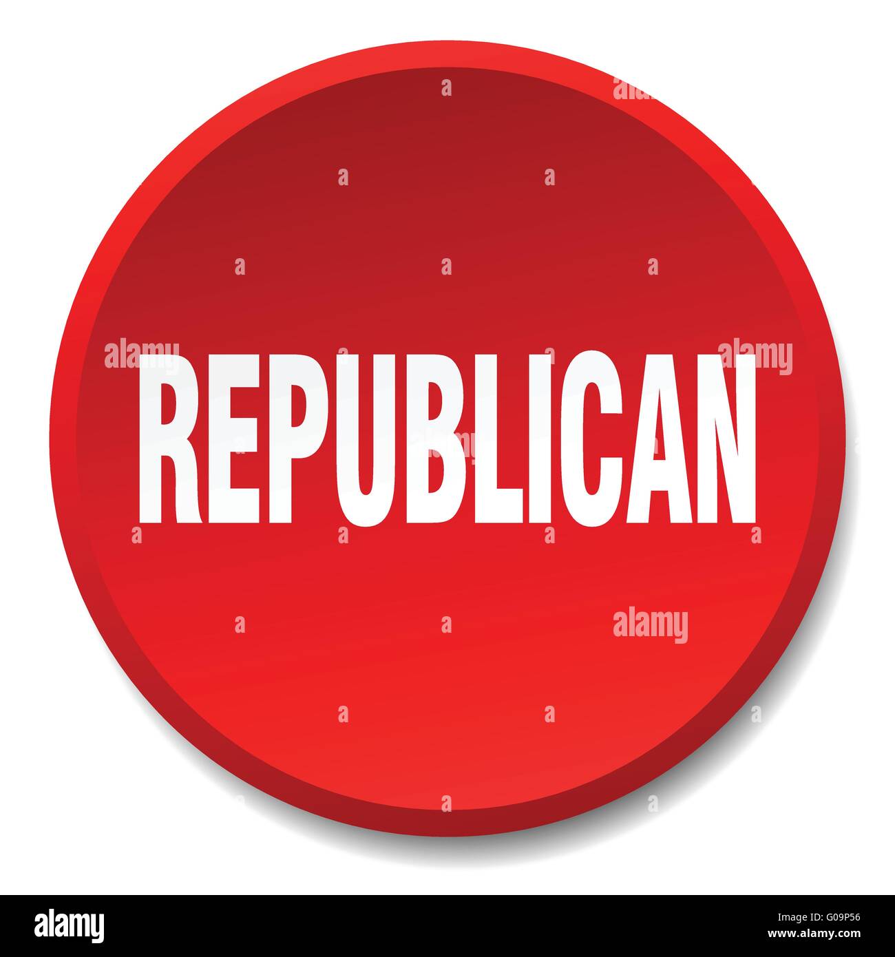 republican red round flat isolated push button Stock Vector Image & Art ...