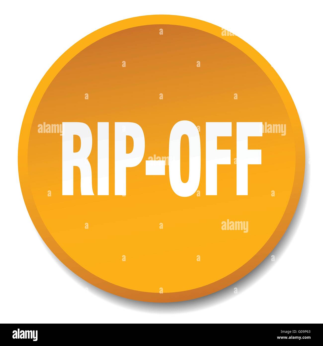 rip-off orange round flat isolated push button Stock Vector Image & Art ...