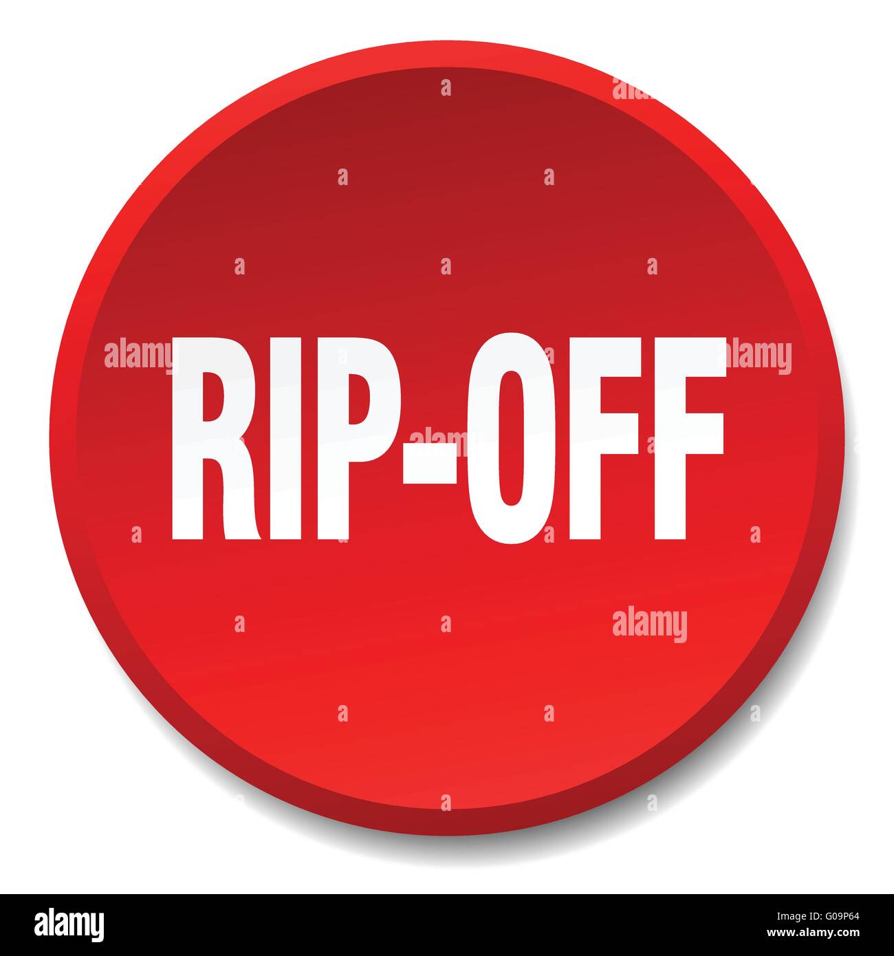 rip-off red round flat isolated push button Stock Vector Image & Art - Alamy
