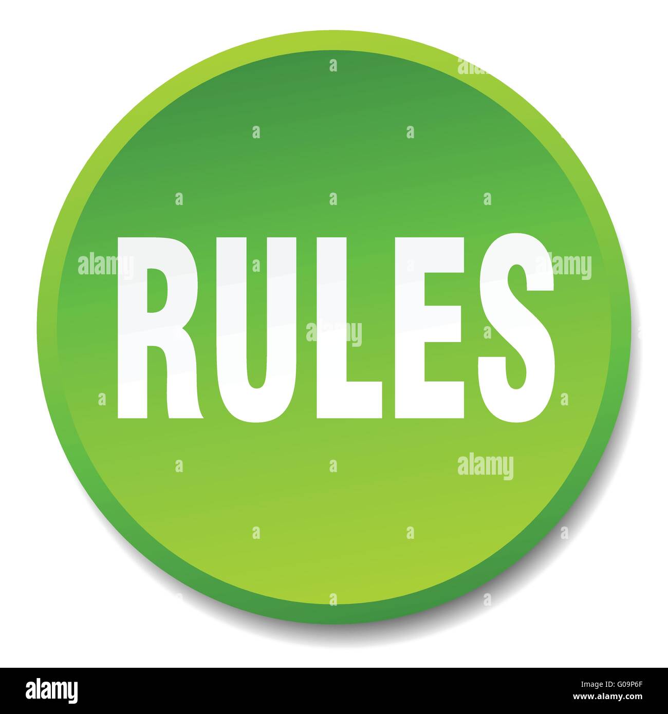 rules green round flat isolated push button Stock Vector Image & Art ...