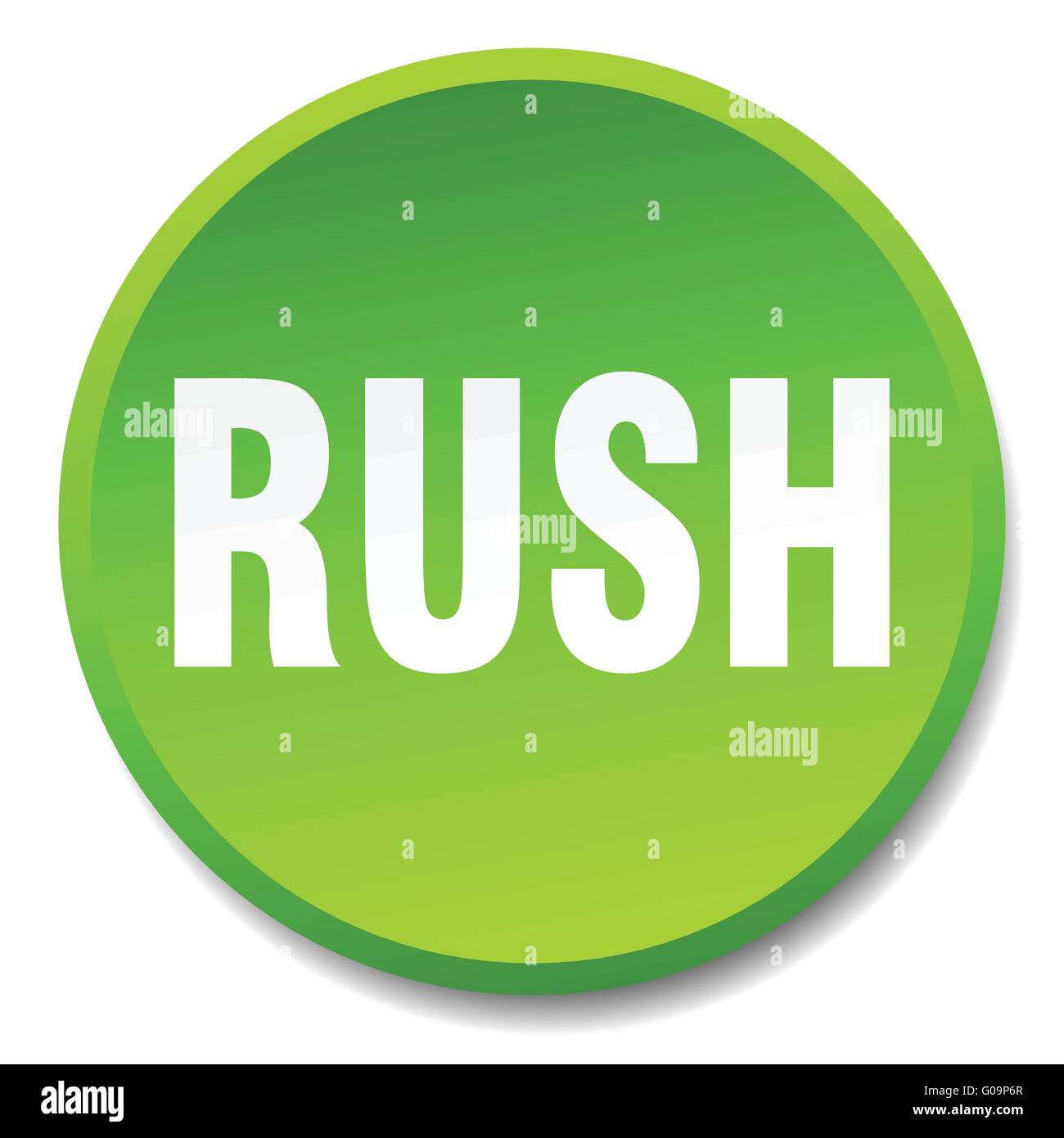 rush green round flat isolated push button Stock Vector Image & Art - Alamy